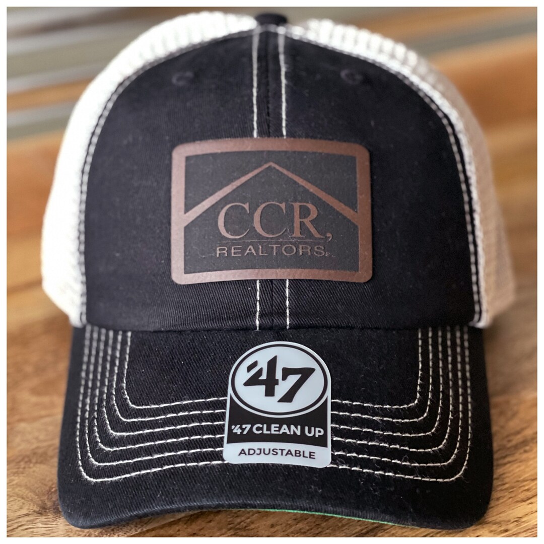 Your Realty Logo Leatherette Patch Hat, Ball Cap With Vegan Leather ...