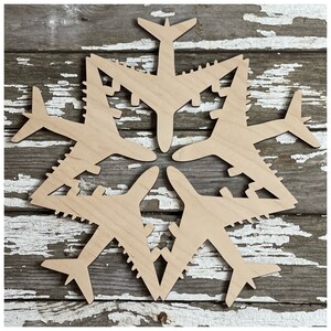 Airplane Star Tree Topper or Ornament: Aviation Snowflake Decoration ...