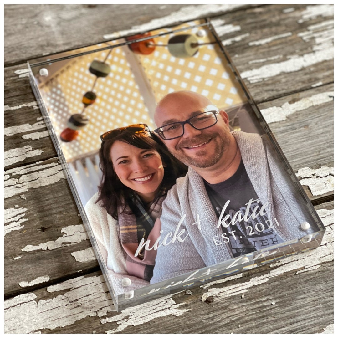 Custom Picture Frame: Two-sided Engraved Acrylic Photo Frame for ...