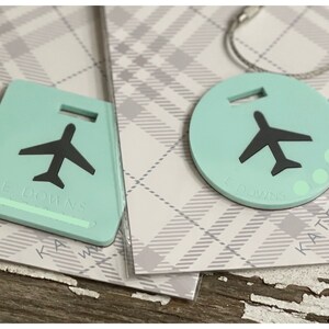 Custom Airplane Luggage Tag: Engraved Travel Bag Tag and Discreet ...