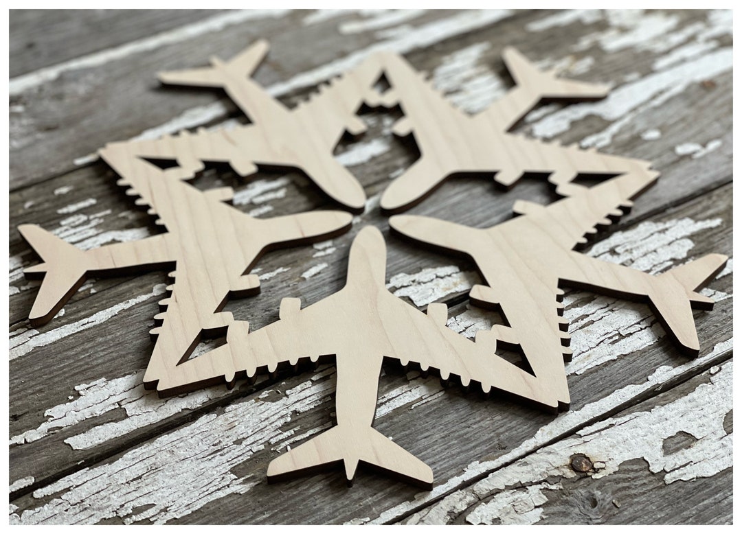 Airplane Star Tree Topper or Ornament: Aviation Snowflake Decoration ...
