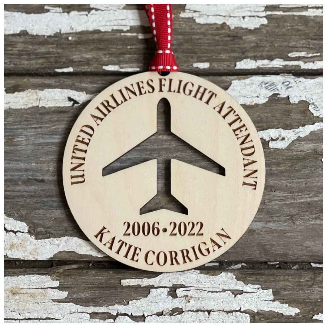 Custom Airplane Ornament, Personalized Travel Gift, First Flight, New ...