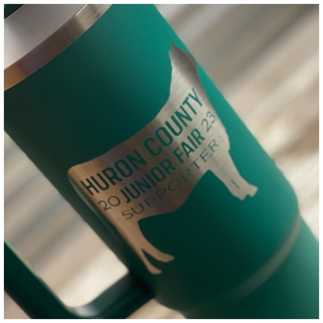 Custom Cow Steer Cattle Tumbler, Personalized Engraved Water Bottle ...