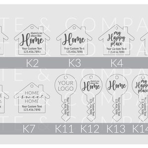 Custom Realtor Keychain, Personalized Wood House Or key Shape, Unique ...