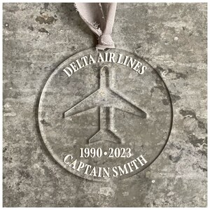 Custom Airplane Ornament, Personalized Travel Gift, First Flight, New ...