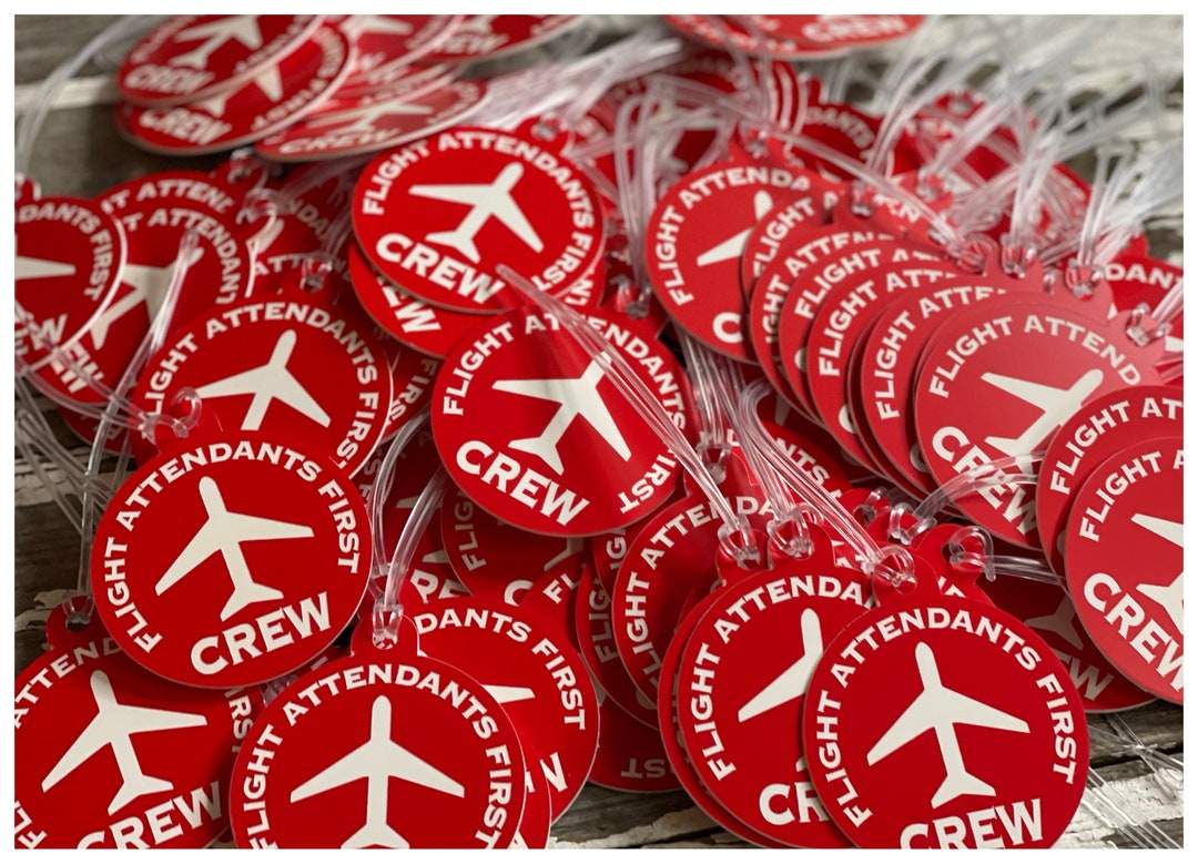 Flight Attendants First Crew Luggage Tag, Engraved Custom Travel Bag ...