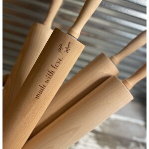 Personalized Wood Rolling Pin: Engraved Full-size Pin With Custom ...