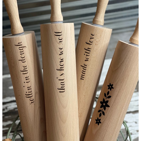 Engraved Rolling Pin - Etsy