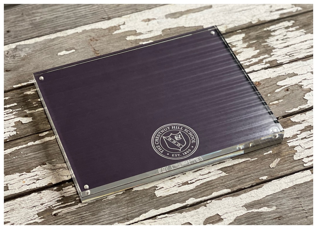 Custom Logo Picture Frame, Two Sided Engraved Acrylic Frame, Unique ...