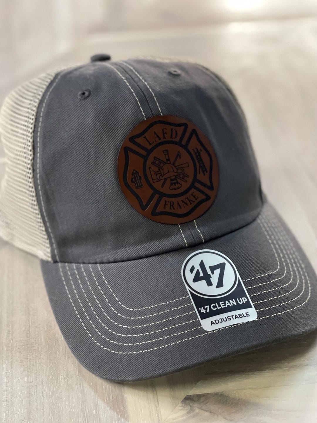 Fireman Hat, Maltese Cross Patch Hat, Leatherette Firefighter Cap, Fire ...