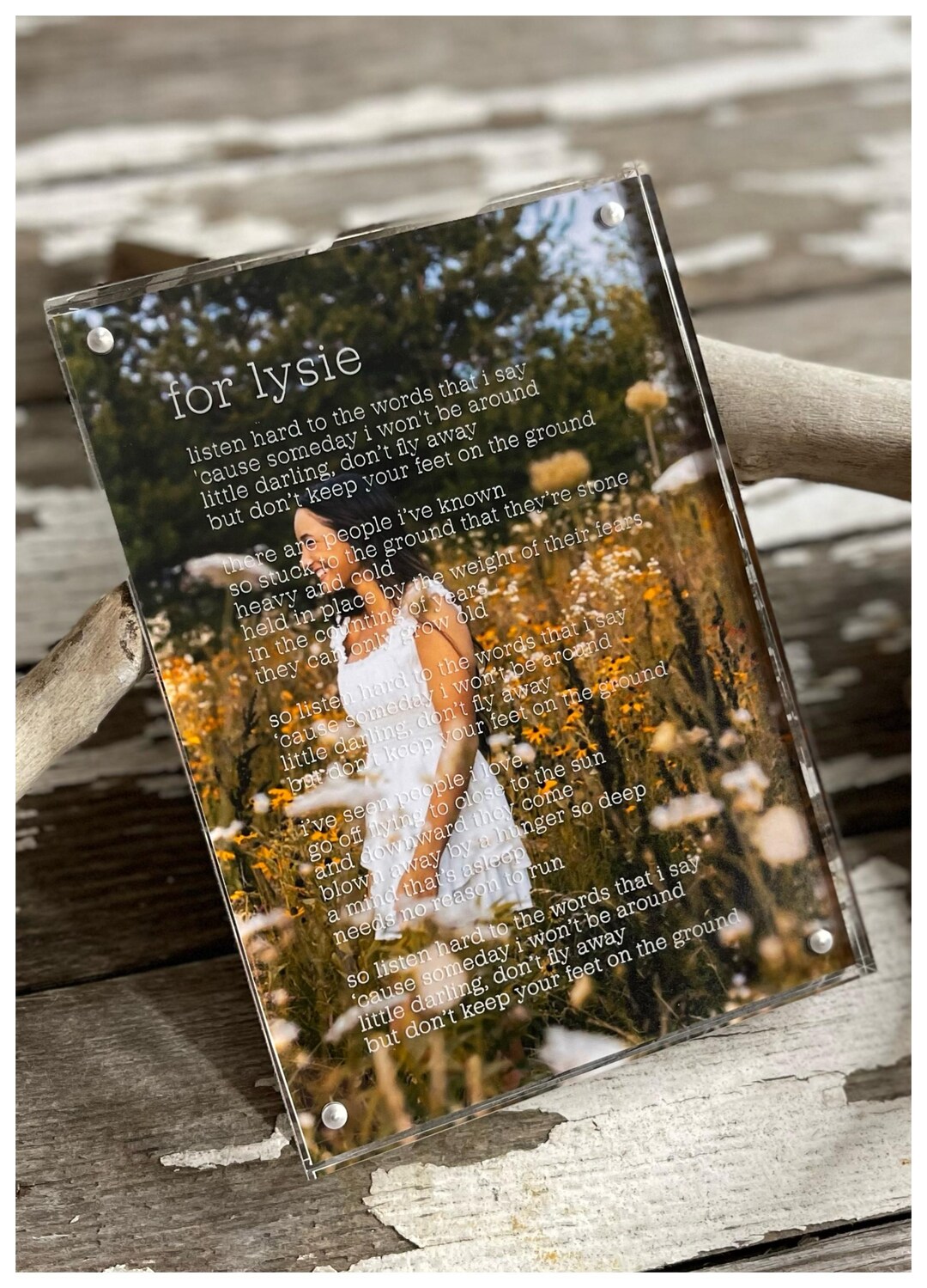 Song Lyrics Frame: Personalized Engraved Acrylic Photo Keepsake for ...