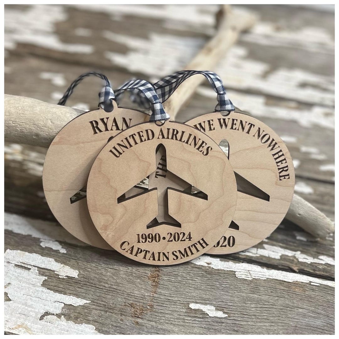 Custom Airplane Ornament, Personalized Travel Gift, First Flight ...