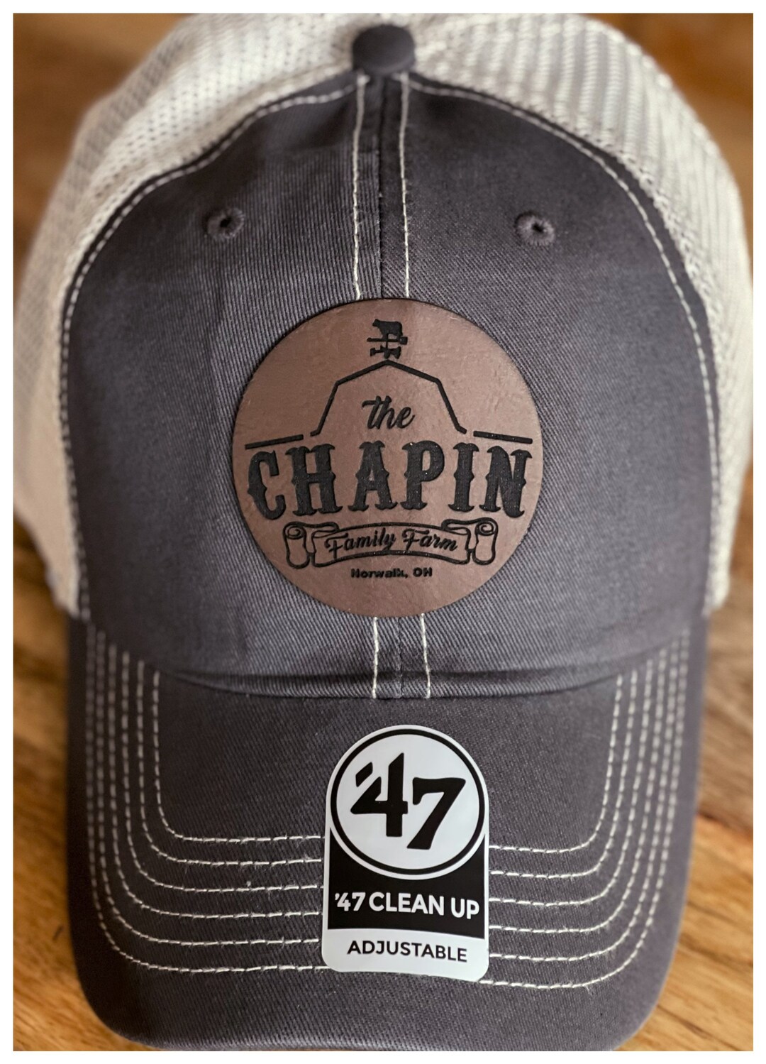 Your Farm Logo Leatherette Patch Hat, Ball Cap With Vegan Leather Patch ...