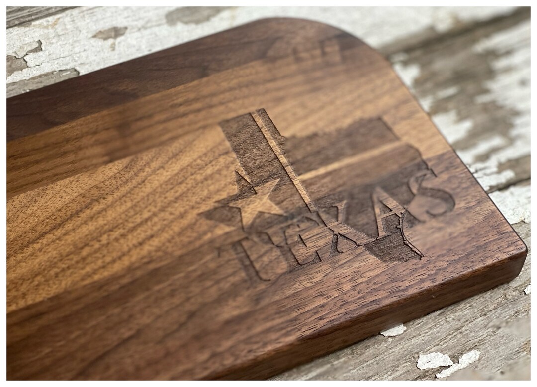 Texas State Flag Personalized Cutting Board Engraved Butcher Block With ...