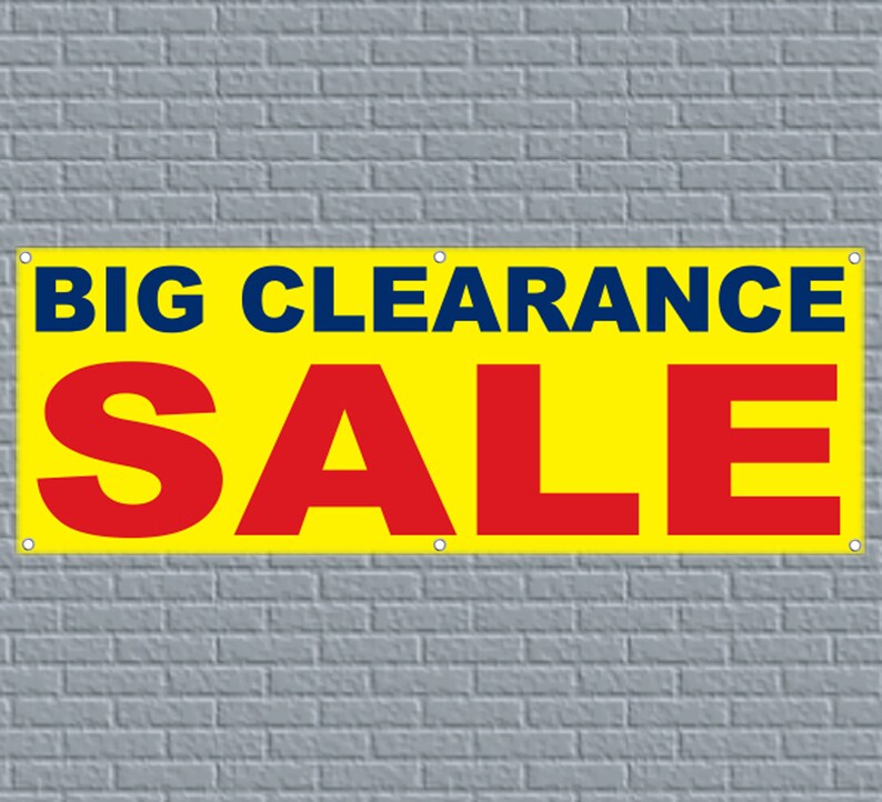Clearance Sale Vinyl Banner Retail Store Sign - Etsy