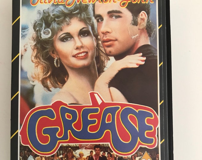 Grease VHS Paramount John Travolta Olivia Newton-john 1977 UK Edition ...