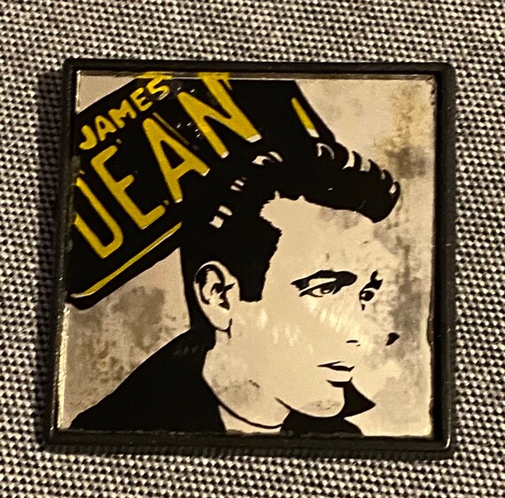 Vintage James Dean Mirror Pin Badge Vintage 1970s - Etsy