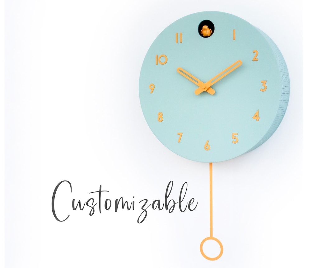 Handmade Modern Circle Cuckoo Clock – Customizable Design - Etsy