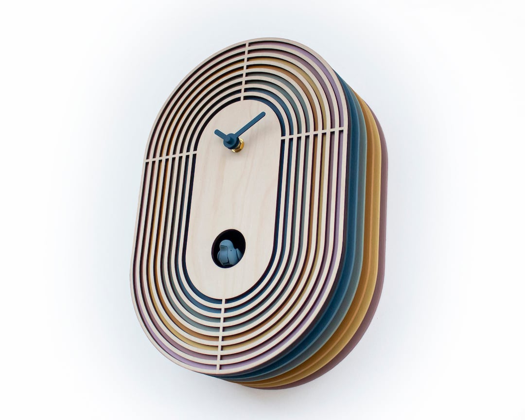 Unique Modern Cuckoo Clock - Multi Colored - Etsy