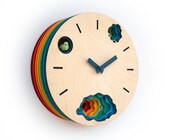 Rainbow Magic Wall Clock Colorful Bohemian Art Multicolor Spring Summer ...