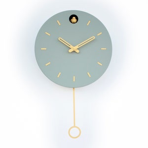 Cuckoo Clock Linden Green With Saffron Accessories - Etsy