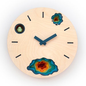 Unique Modern Cuckoo Clock - Multi Colored - Handmade - Modern Design ...