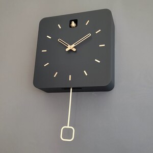 Personalized Cuckoo Clock Anthracite RAL7016 With Brass - Etsy