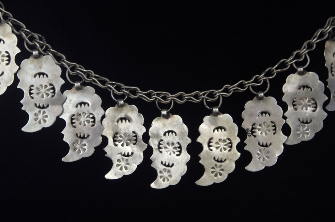 GREETINGS From the BALKAN *** Rare Old Necklace, Head Adornment, Leaf ...