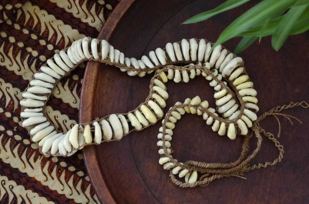 SHELLS GALORE Long Vintage Strand of Cowry Shells, Belt, Macrame ...