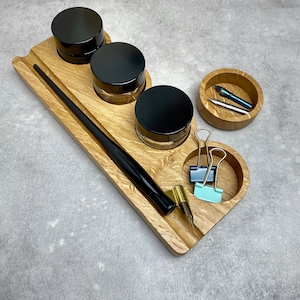 Calligraphy Ink Pot Holder – Secure Inkwell Stand for Dip Pens ...