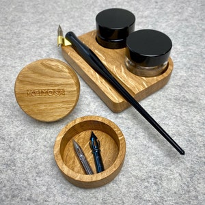 Calligraphy Ink Pot Holder – Secure Inkwell Stand for Dip Pens ...