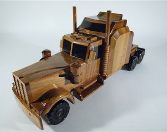 Wood semi truck | Etsy