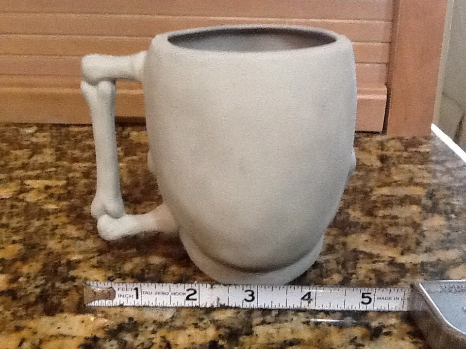 Skull Mug Ceramic Bisque Ready to Paint | Etsy