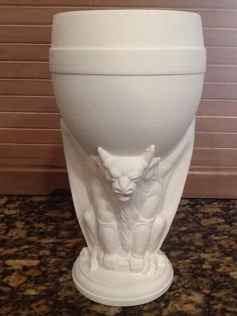 Gargoyle Chalice / Cup / Glass 8 Tall Ceramic Bisque - Etsy