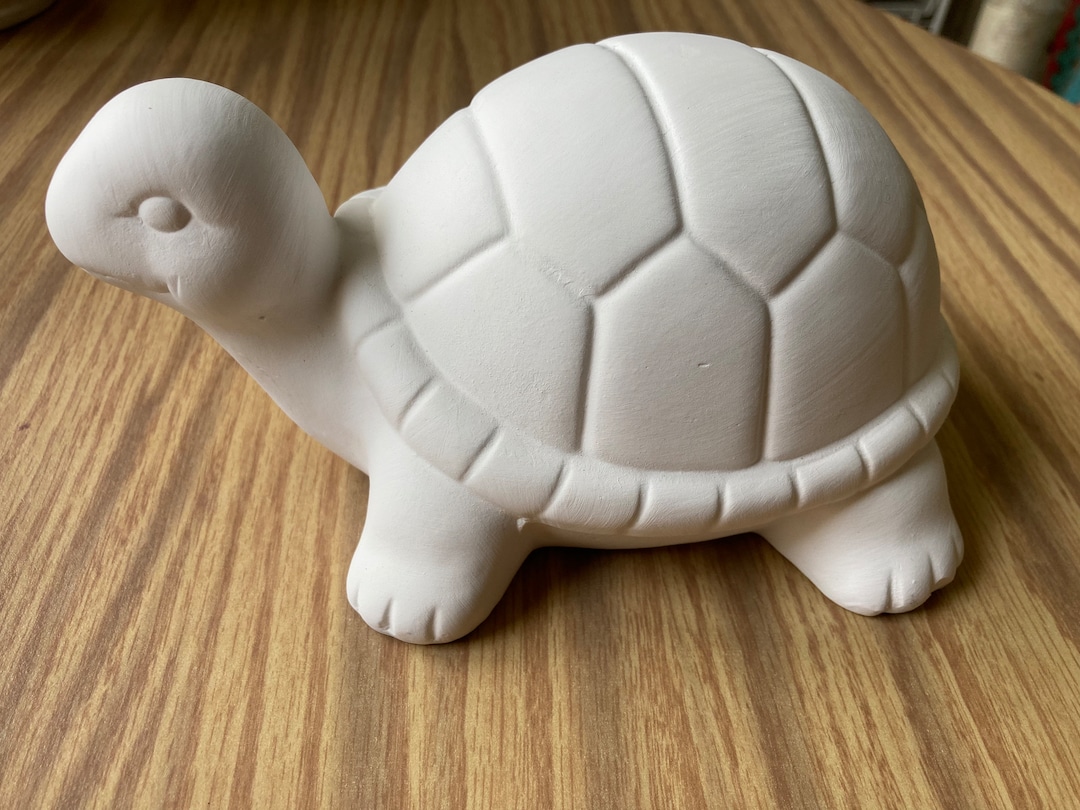 8” Garden Turtle Ceramic Bisque Ready to Paint - Etsy