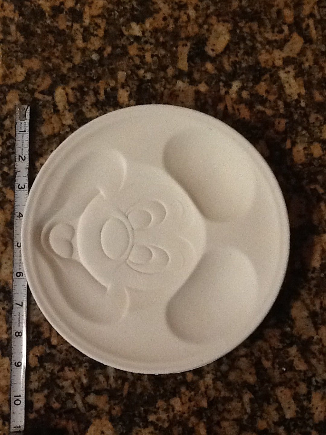 Mickey Mouse Dinner Plate Walt Disney Figurine Ceramic Bisque Ready to ...