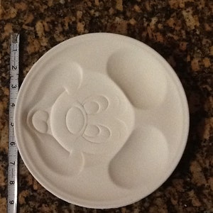 Mickey Mouse Dinner Plate Walt Disney Figurine Ceramic Bisque Ready to ...