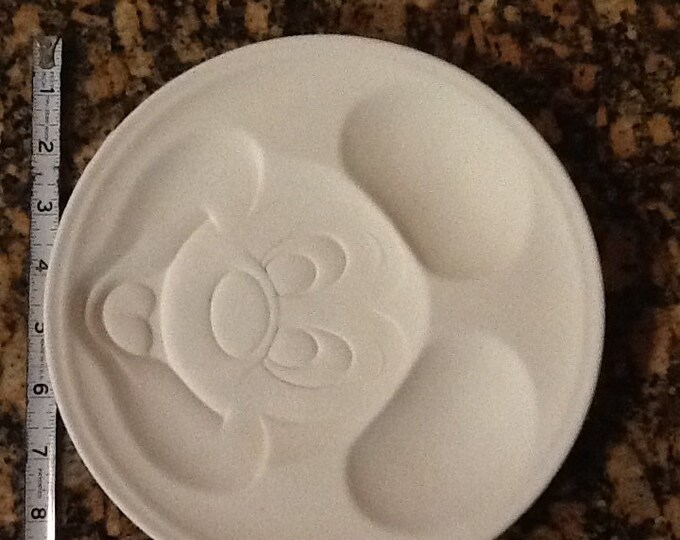 Mickey Mouse Dinner Plate Walt Disney Figurine Ceramic Bisque - Etsy