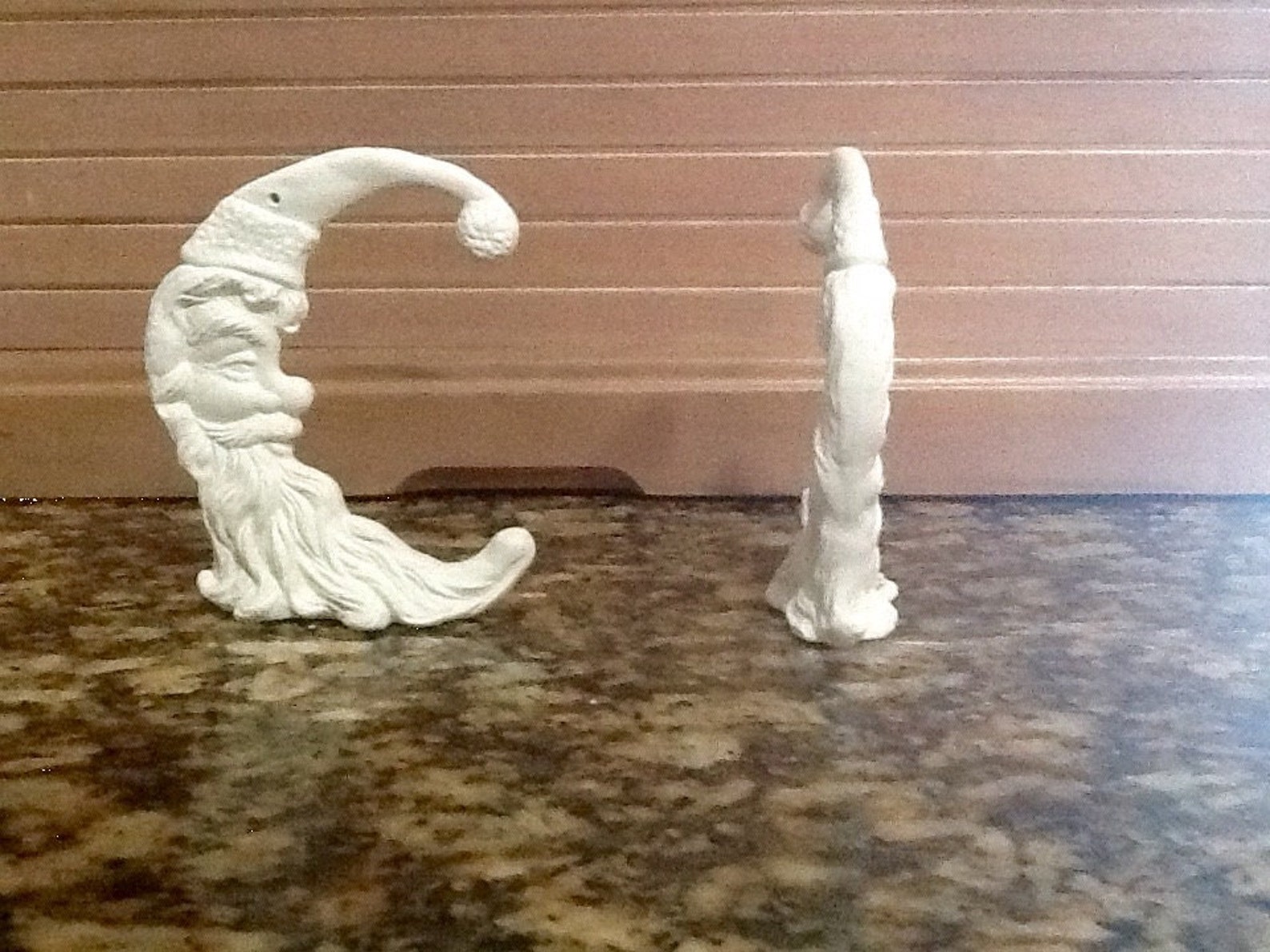 Ceramic Bisque Santa Clause Ornament Crescent Moon - Etsy