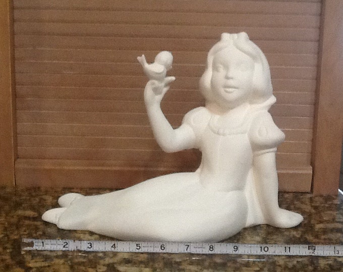 Snow White Disney Figurine Ceramic Bisque Ready to Paint 9 - Etsy