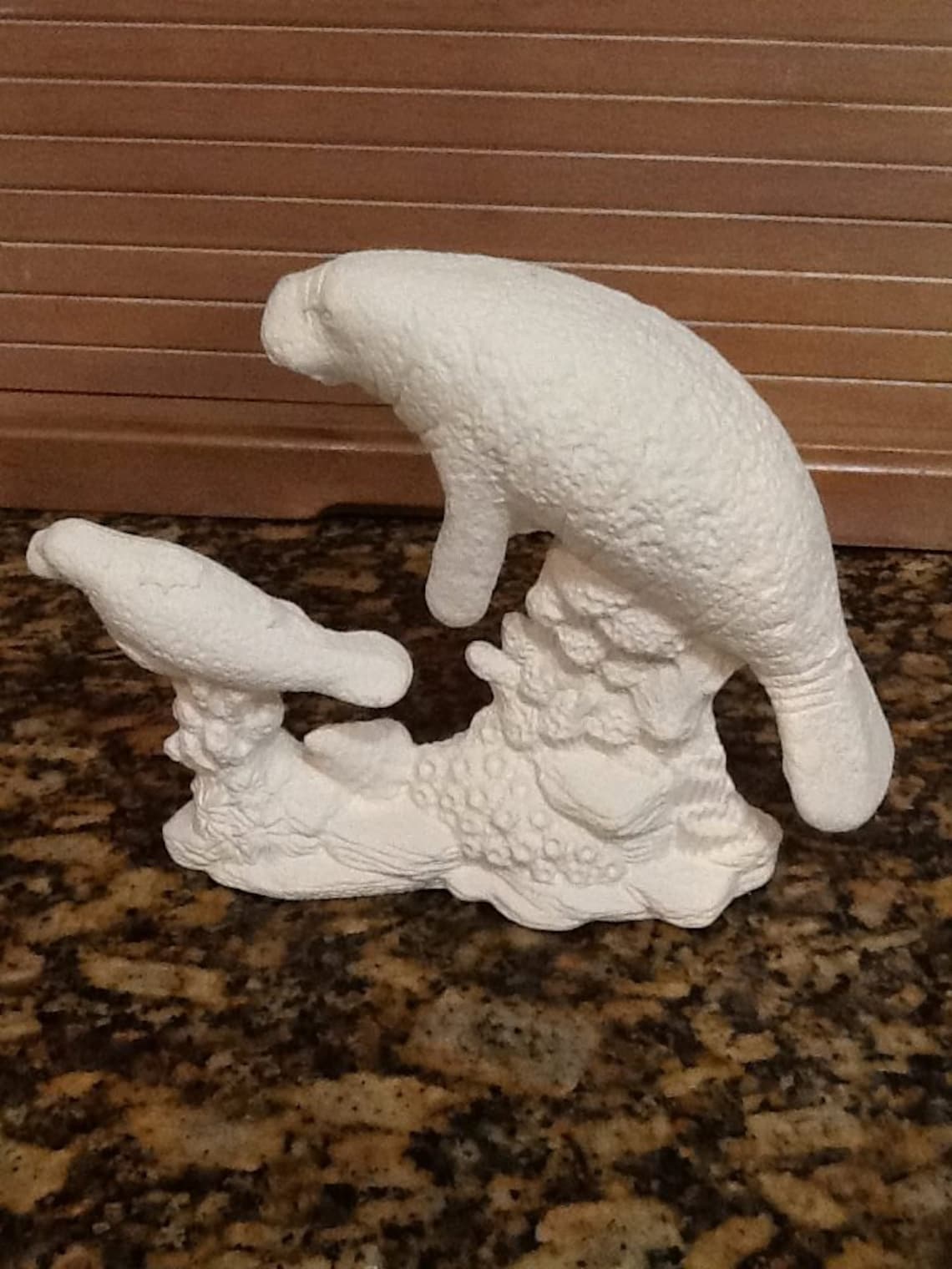 Manatee Family Sculpture 6x8 Florida Sea Cow Ceramic | Etsy