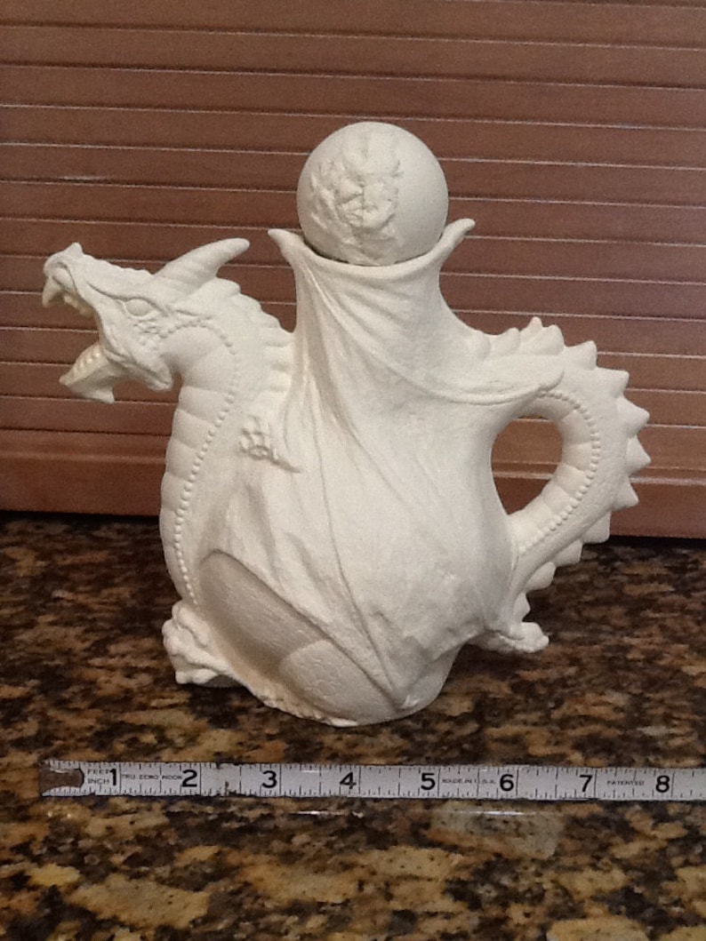Ceramic Bisque Dragon Tea Pot - Etsy