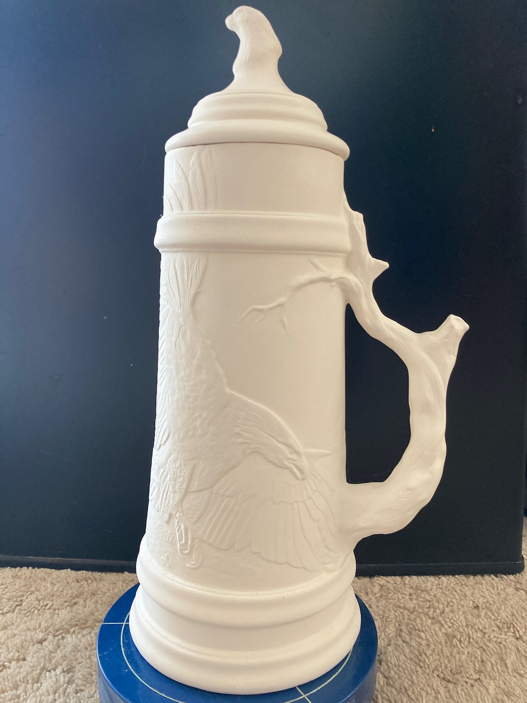 Large Eagle Theme Stein Ceramic Bisque 15 Tall Ready to - Etsy