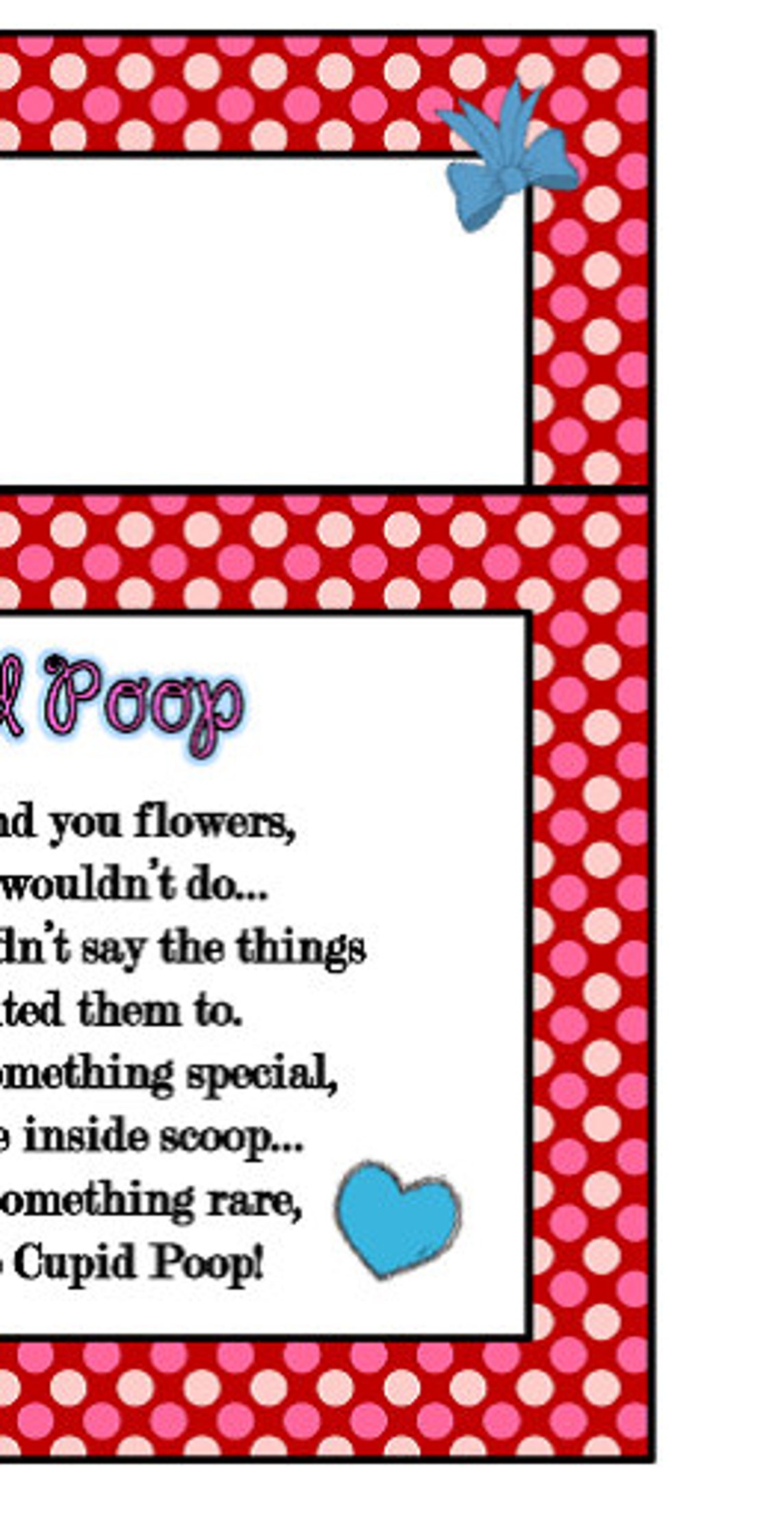 Cupid Poop Gift Tag - Etsy