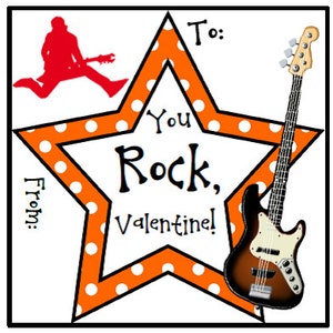 Rock Star Valentine's Day Cards - Etsy