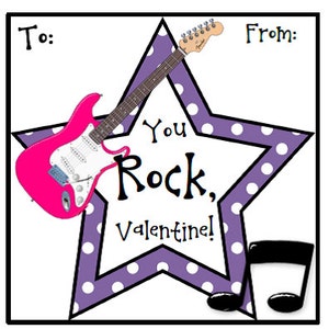 Rock Star Valentine's Day Cards - Etsy