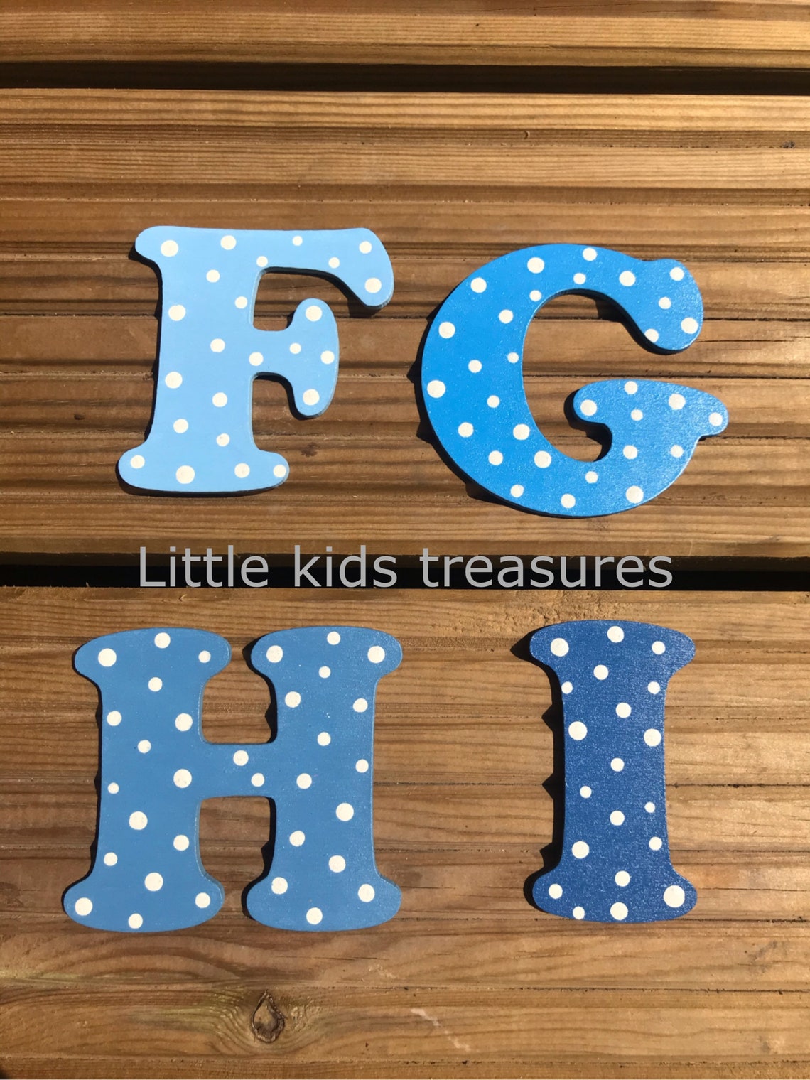 4cm Wooden Painted Decorative SPOTTY Alphabet Letters. Hand - Etsy