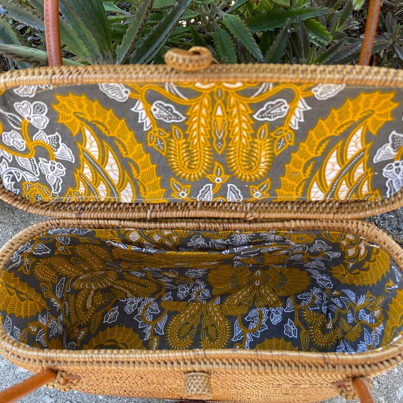 Woven Rattan Shoulder Bag With Lid Handmade Rattan Tote Bag - Etsy