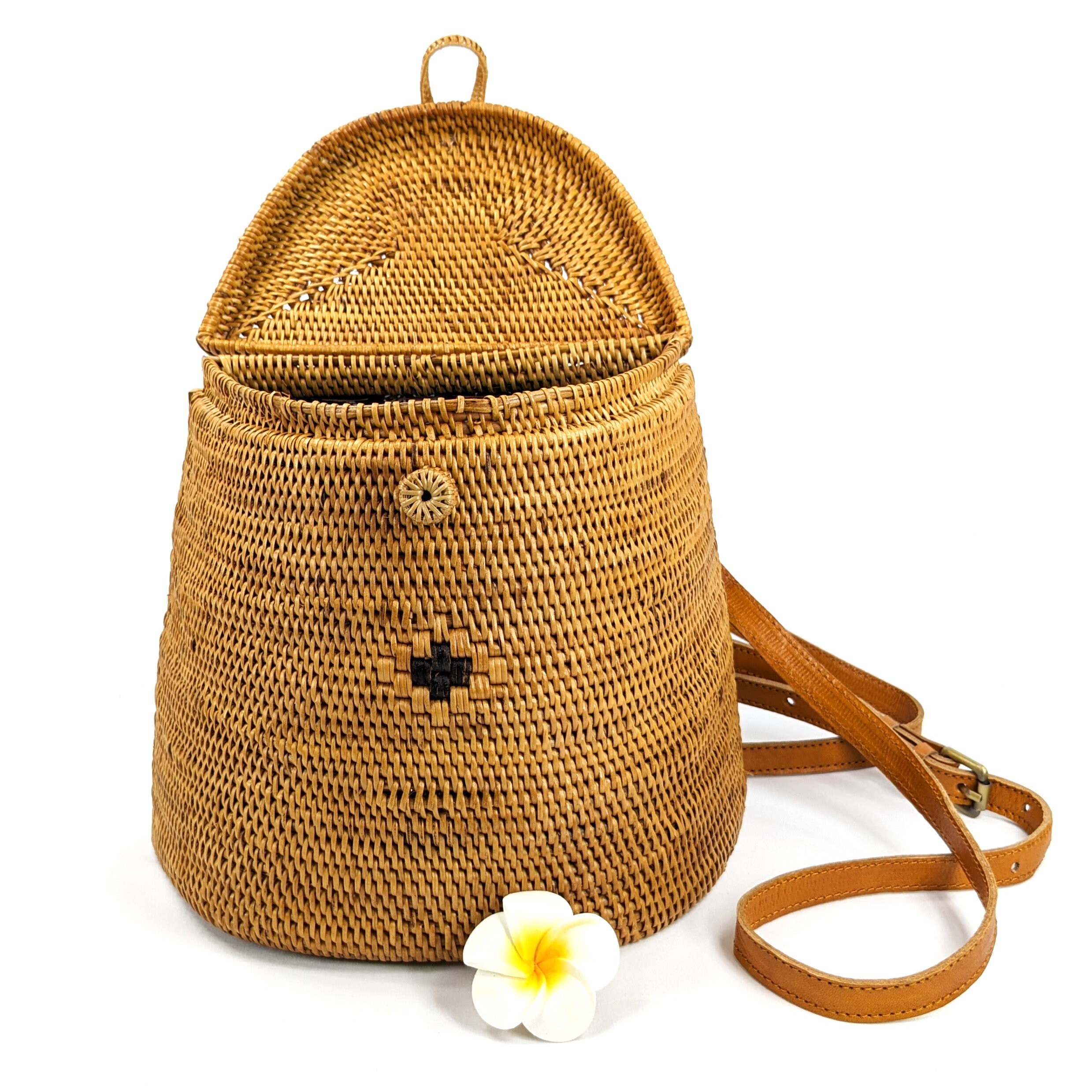 Woven Artisan Straw Backpack, Handmade Artistic Rattan Backpack, Boho ...