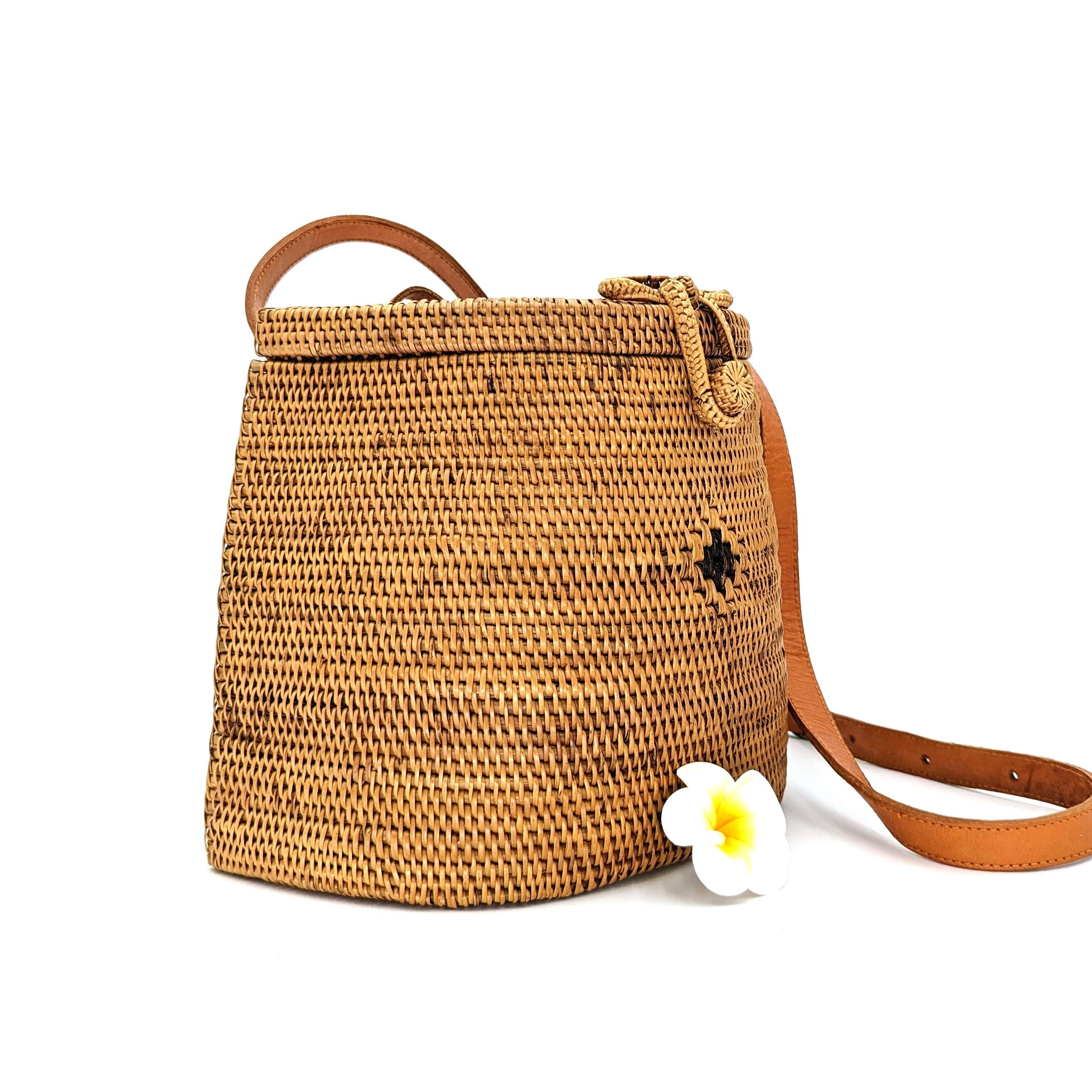 Woven Artisan Straw Backpack, Handmade Artistic Rattan Backpack, Boho ...